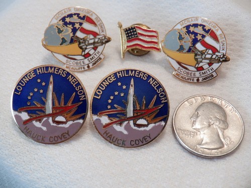 SPACE SHUTTLE PINS "CHALLENGER" & "DISCOVERY" + AMERICAN FLAG. | eBay