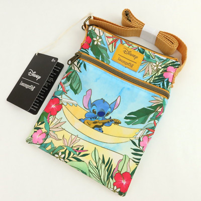 Loungefly Lilo & Stitch Passport Crossbody Bag Purse Palm Tree Hammock ...