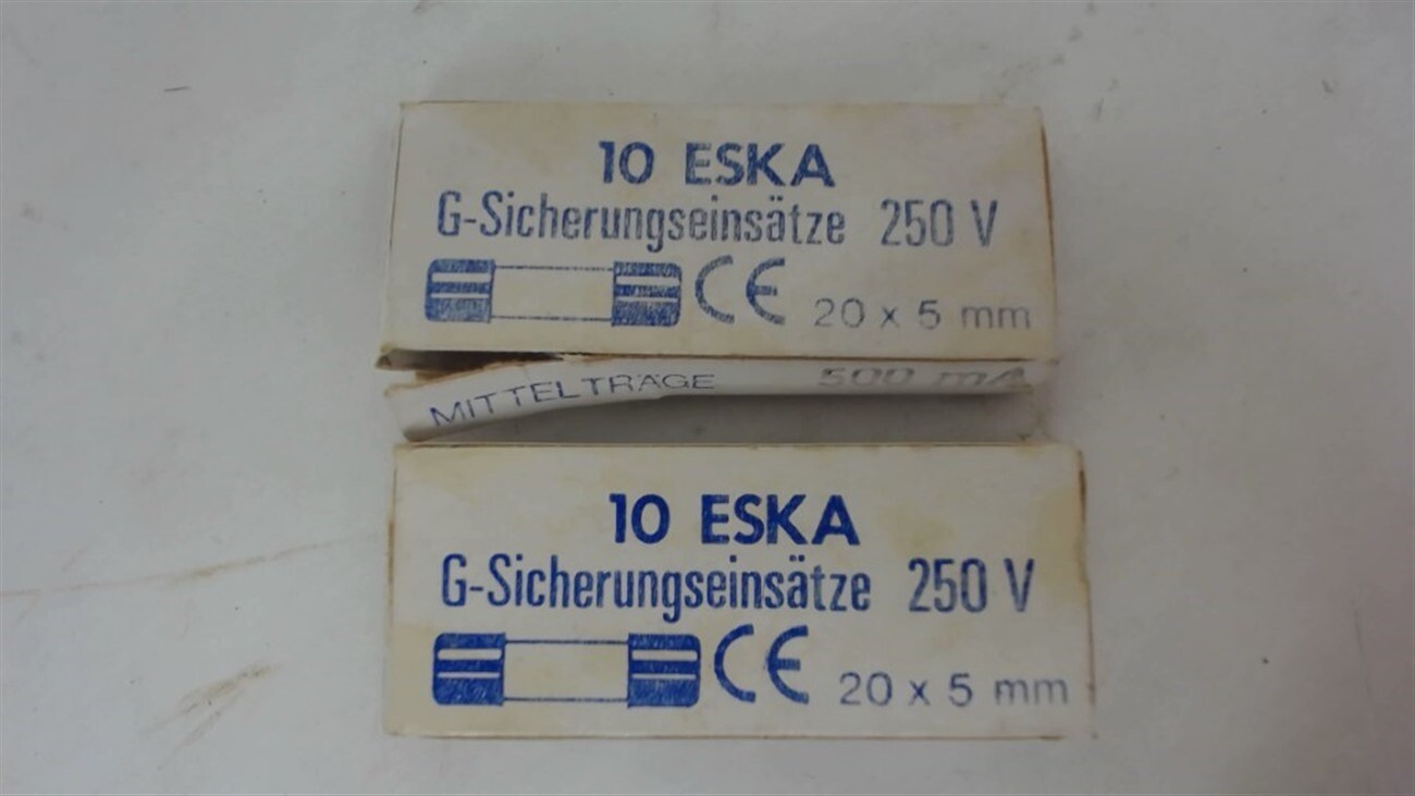 Lot Of 15 G-Sicherungseinsatze 10 Eska Fuses, 250V, 20X5Mm, 500Ma | eBay