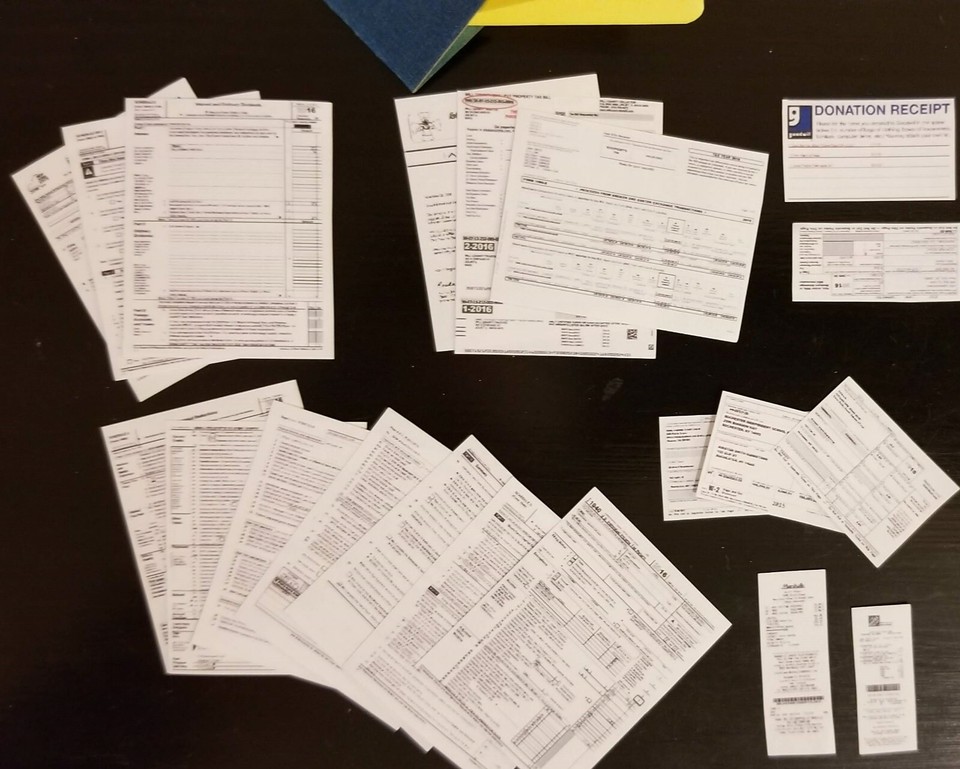 1/6 SCALE Mini TAXES Federal + State, (NY) 2 File Folders + 19 ...