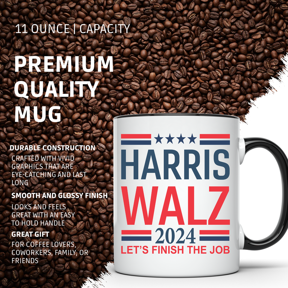Kamala Harris 2024 President Coffee Mug - 11oz Ceramic Cup - Campaign ...