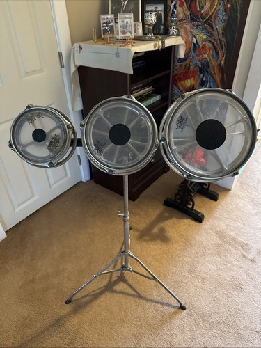 Vintage Remo Roto Toms (6, 8, 10 Inch) & Stand (Missing Screw) | eBay
