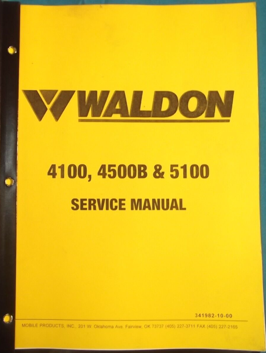 WALDON 4100 4500B 5100 TRACTOR LOADER SERVICE SHOP REPAIR WORKSHOP ...