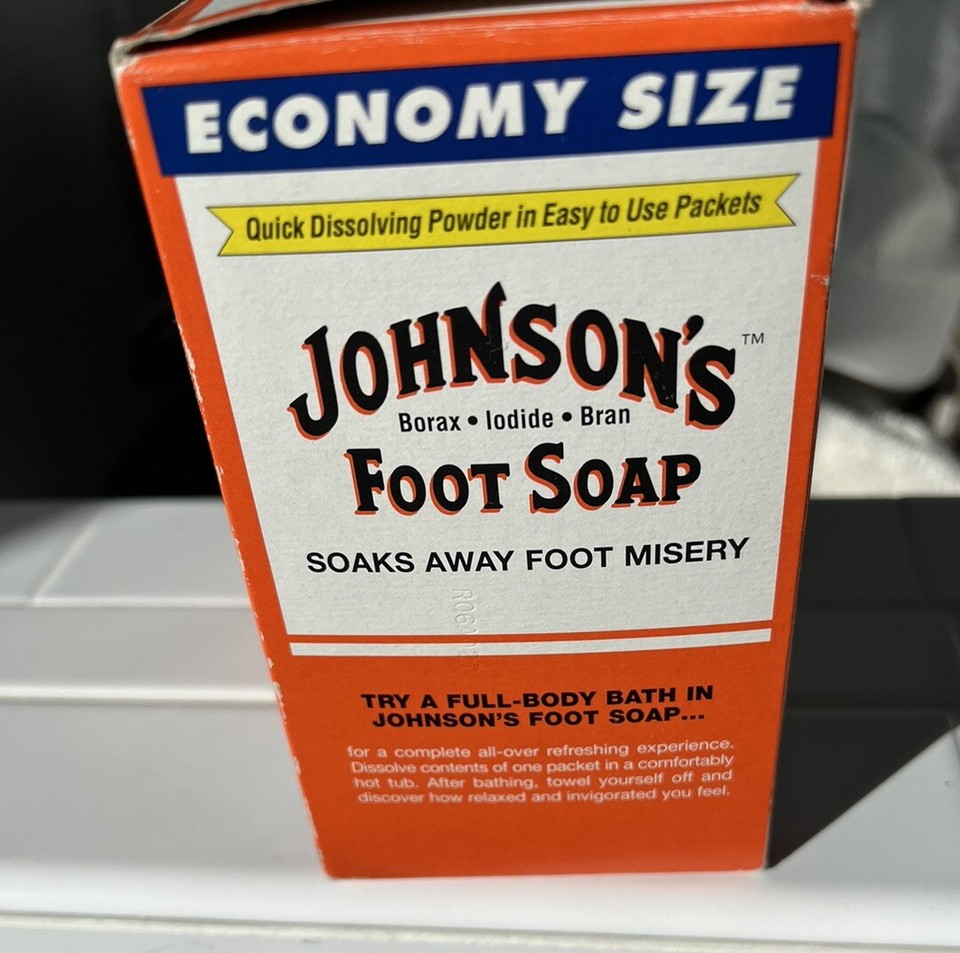 Johnsons Foot Soap Powder Soak for Aching Feet Discontinued Box With 7 ...
