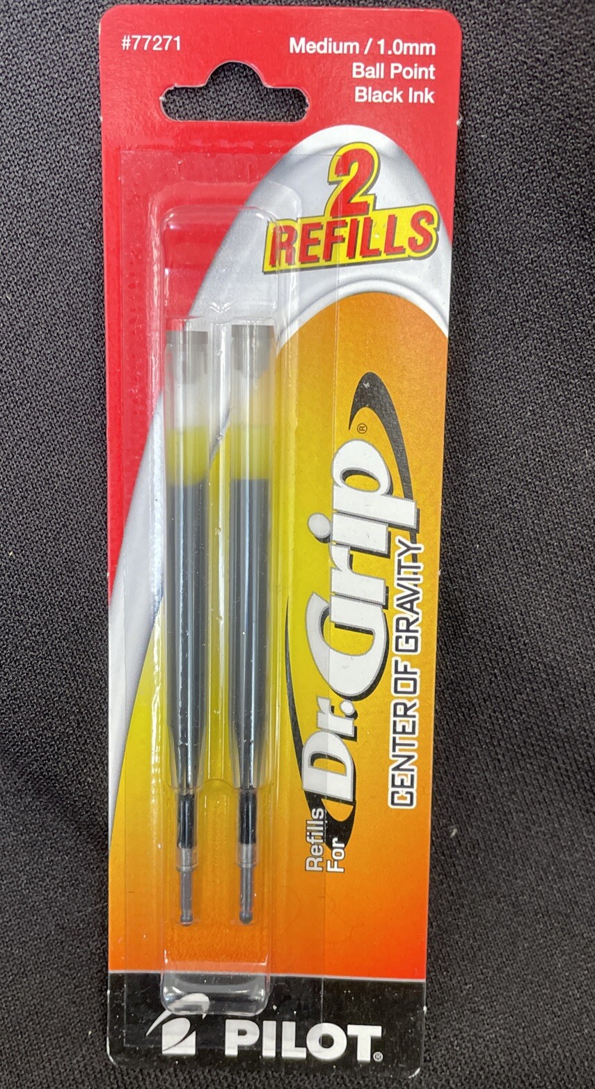 Pilot Refill for Dr. Grip Center Of Gravity Pen, Medium, Black Ink, 2 ...
