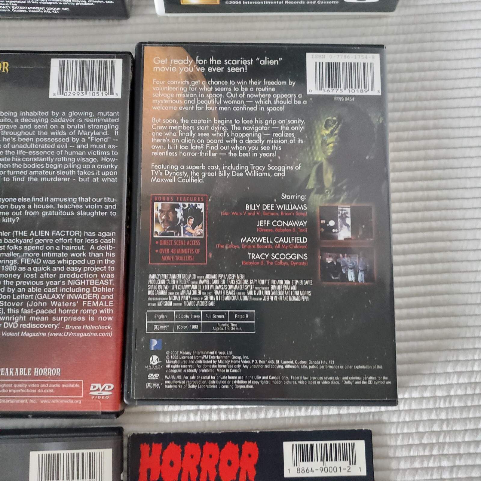 Lot of 9 DVD Horror Movies Killer Creature Double Feature Vampire ...