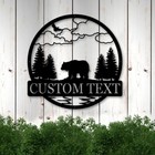 Personalized Bear Metal Signs, Custom Rustic Cabin Bear Sign Outdoor ...