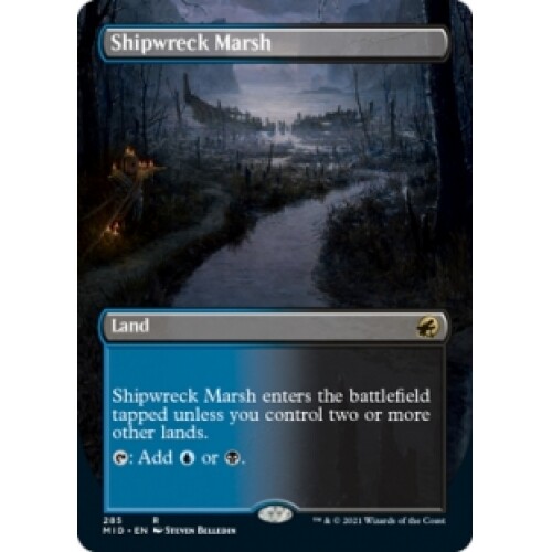 SHIPWRECK MARSH (BORDERLESS) Innistrad: Midnight Hunt MID Magic MTG ...
