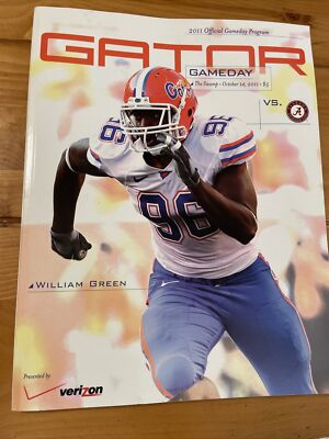 Alabama Crimson Tide Football Vs Florida Gators Game Day Program, Oct 1 ...