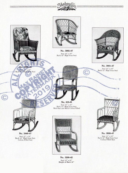 Sheboygan Fiber Furniture 1937 CATALOG Wicker Rattan Upholstered Chairs ...