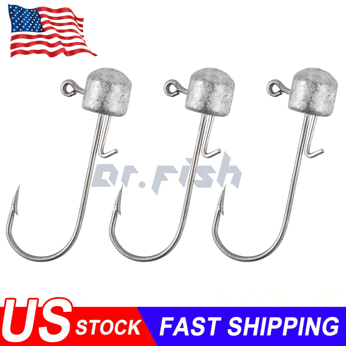 25/50pcs Ned Rig Jig Head Fishing Mushroom Jig 1/16oz-1/4oz Bass Jig ...