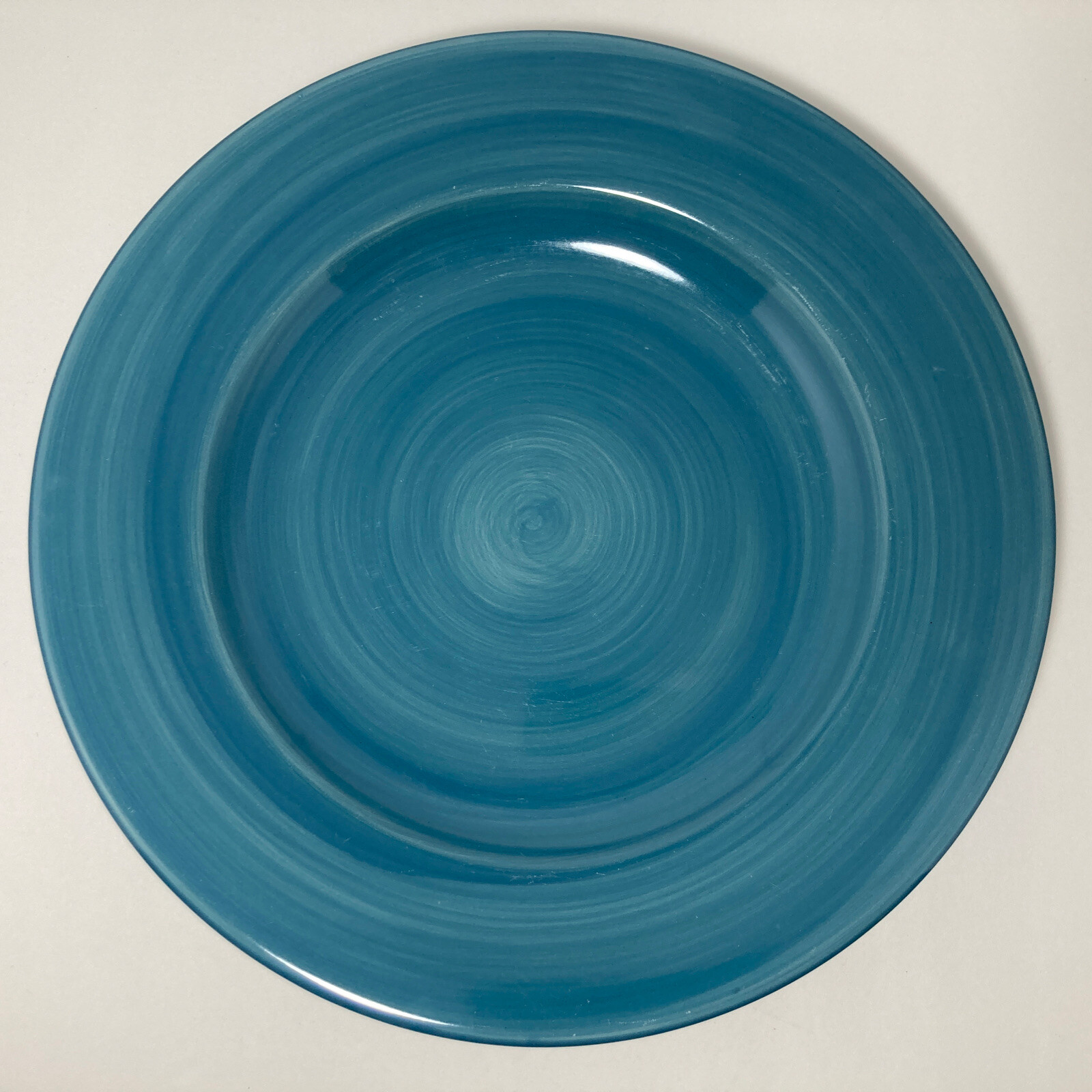 Pier 1 ESSENTIAL COLOURS Teal Blue Dinner Plate Hand Painted ...
