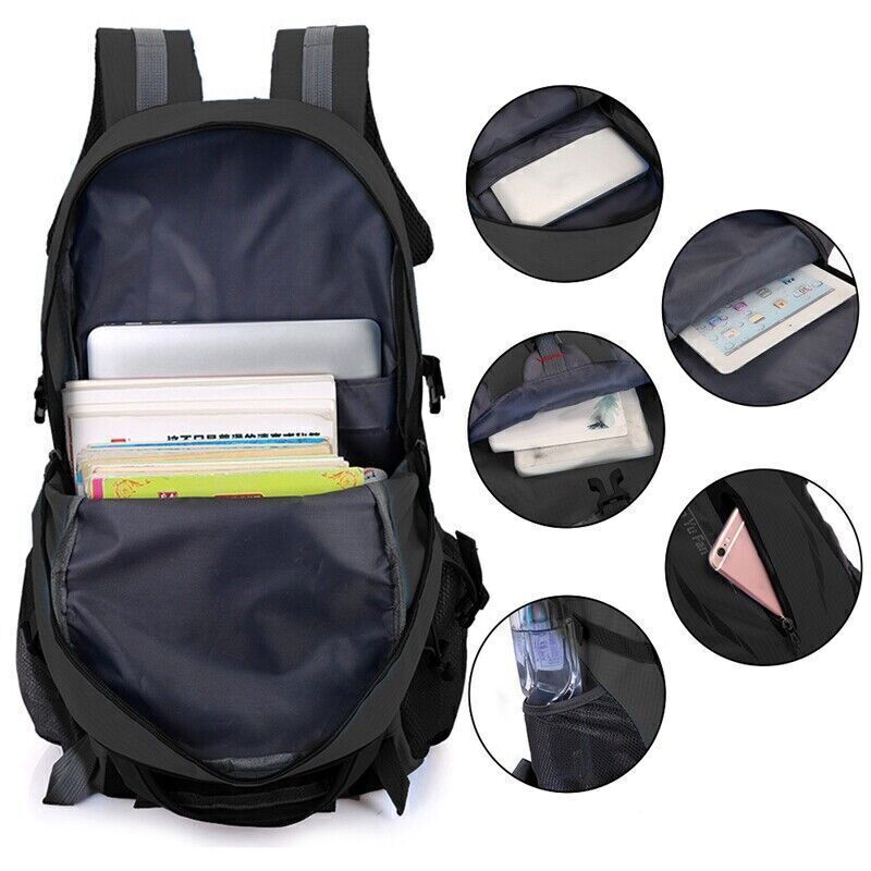 Large Waterproof Backpack Bag Camping Walking Hiking Outdoor Travel ...