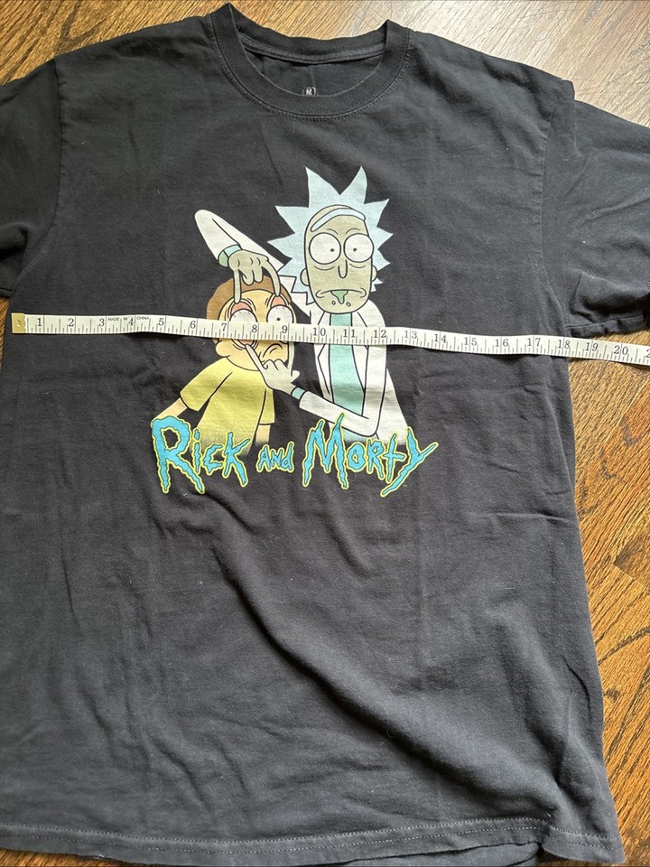 RICK AND MORTY ADULT SWIM Hot Topic MEDIUM BLACK 100% COTTON T SHIRT | eBay