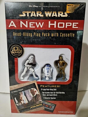 Star Wars A New Hope Read-Along Play Pack w/ Cassette Sealed 1997 Book ...