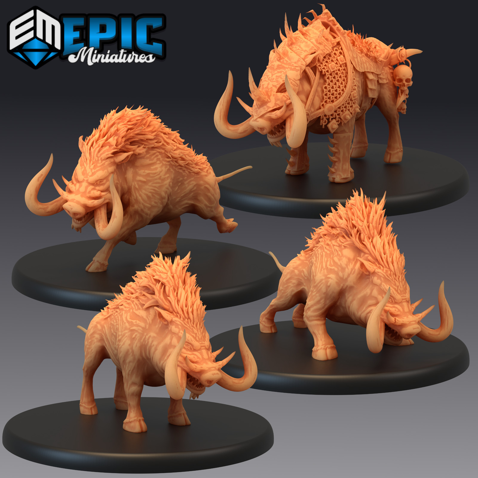 Forest Boar, Dungeons and Dragons Miniatures, D&D, Epic Miniatures ...