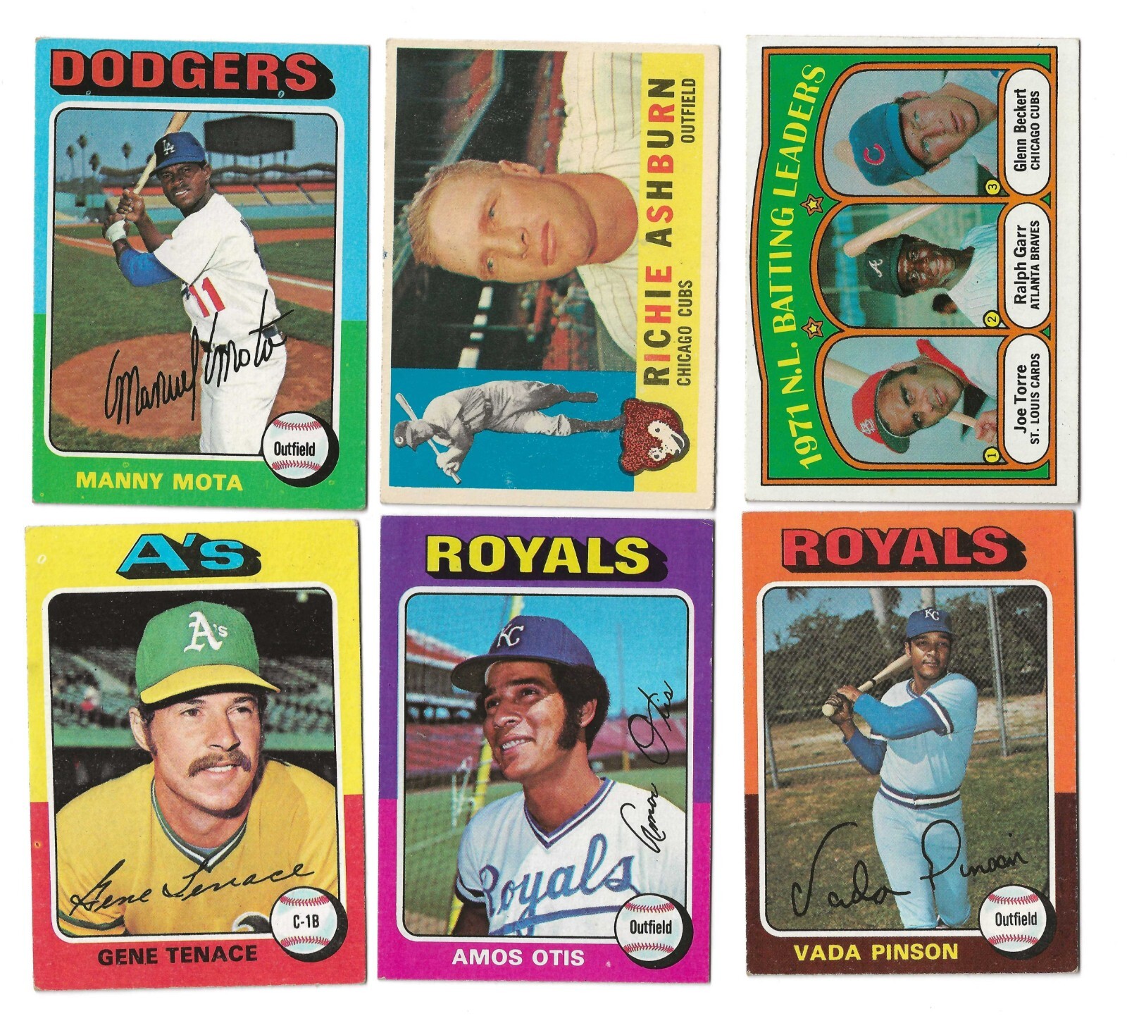 1970s Lot Old Vintage Baseball cards 20 cards lot Richie Ashburn Joe ...