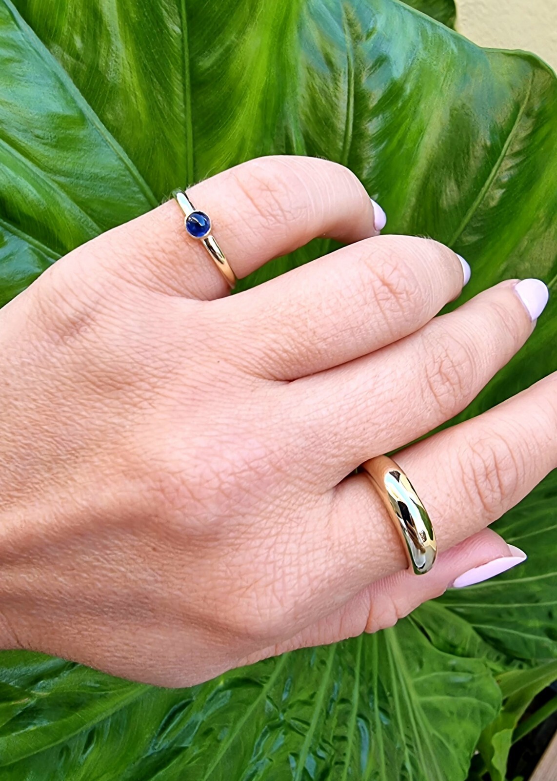 14K Solid Gold Sapphire Ring/ September Birthstone Ring/Gemstone Ring ...