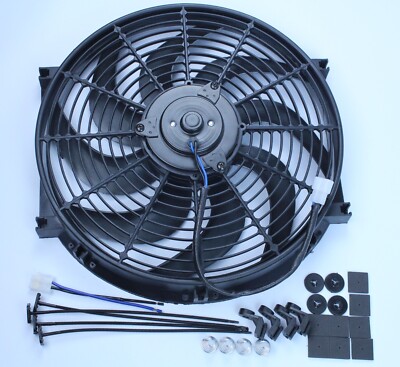 14" Heavy Duty Radiator Electric Wide Curved Blade FAN 12V 3000 CFM ...