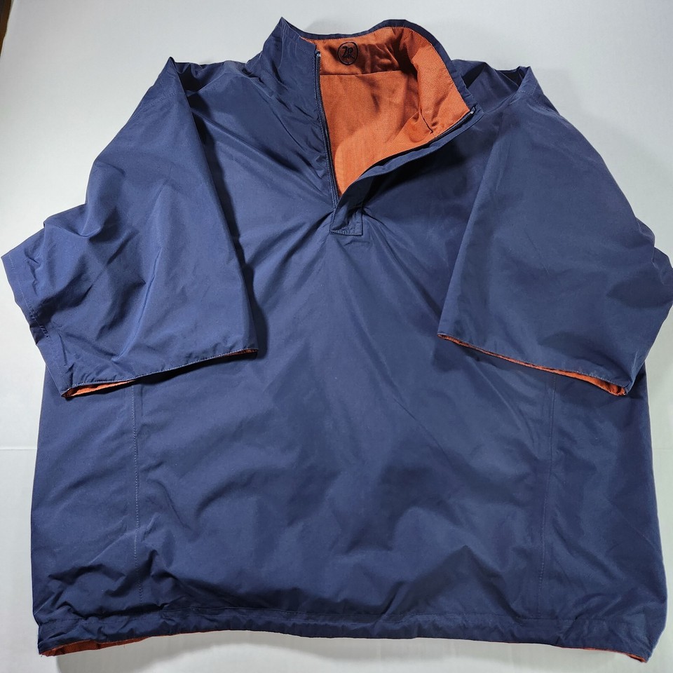 Zero Restriction Reversible Mens L Large Waterproof Short Sleeve Wind Shirt Blue | eBay