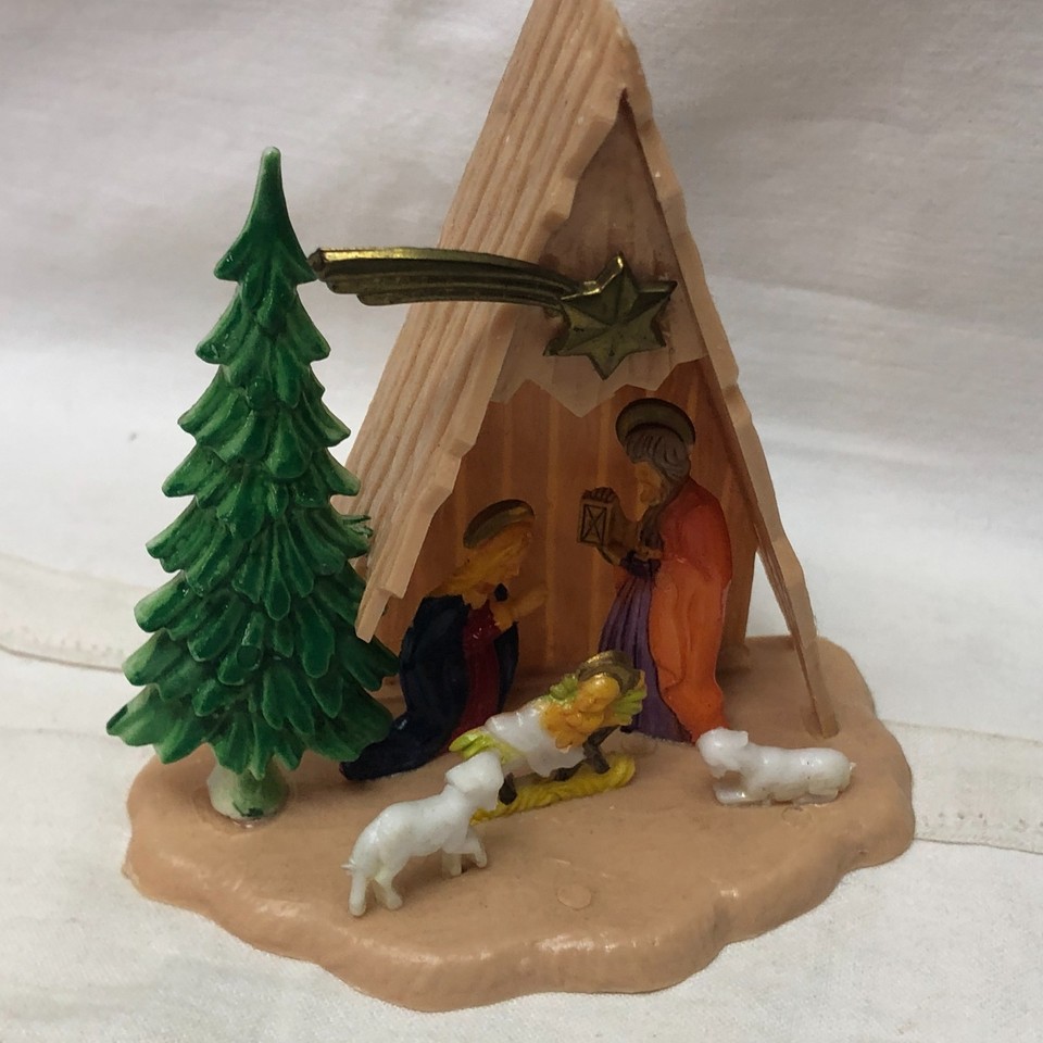 Vintage Nativity Scene Wall Hanging Plastic Christmas Decoration | eBay UK