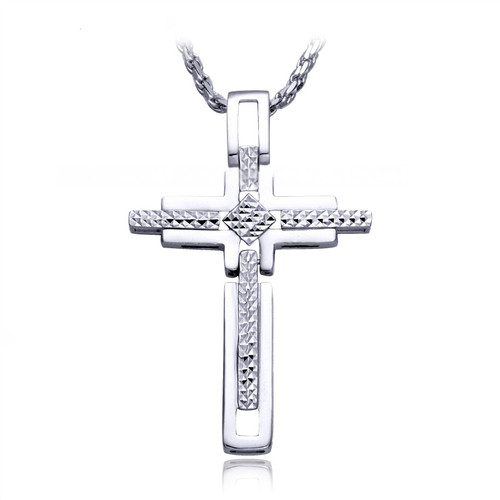 Pure PT950 Real Platinum 950 Men Women Lucky Unique Spin Cross Pendant ...