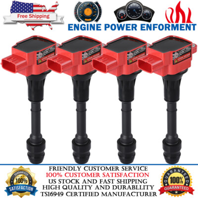 4 Pack Ignition Coil For Nissan Altima Sentra 2002-2006 L4 2.5L UF350 ...