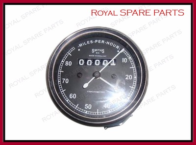 Smith Replica Speedometer 80 MPH Black For Triumph BSA Enfield Ariel | eBay