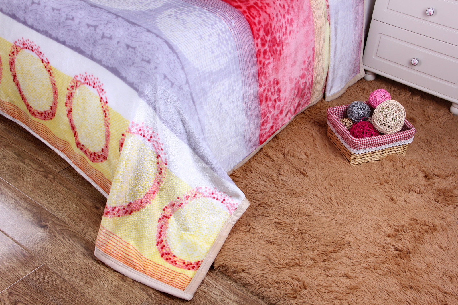 DaDa Bedding Boho Lavender Paisley Yellow Soft Warm Flannel Fleece ...