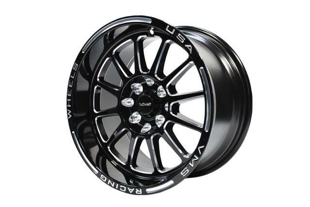 4x VMS Drag Pack BlackHawk Black Lip Racing Rims Wheels 15x8 &15x3.5 ...