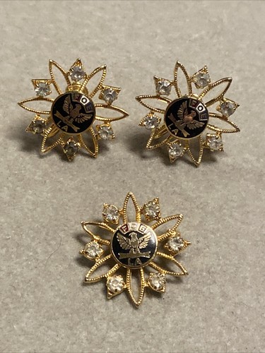 Vintage Jewelry Set FOE LA Eagles Ladies Auxiliary Brooch Earrings ...