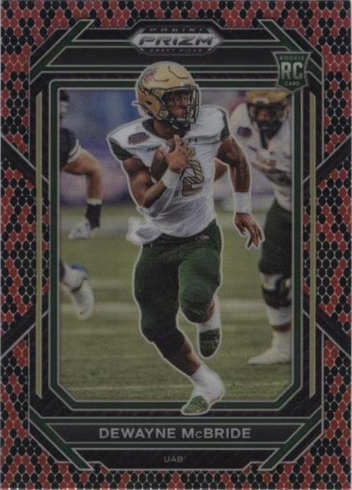 2023 Panini Prizm Draft Picks - DeWayne McBride #131 Snake Skin Prizm ...