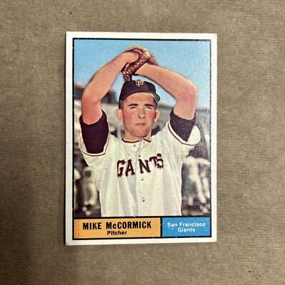 1961 Topps Baseball Mike McCormick San Francisco Giants Card #305 | eBay
