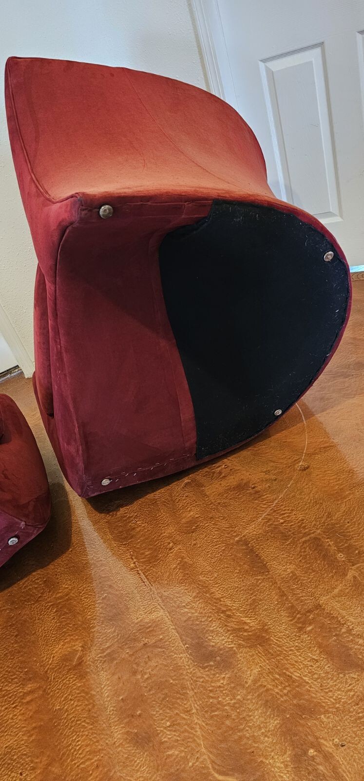 Vintage Vladimir Kagan Designer Hurricane Chairs (Pair) Burgundy Velvet ...