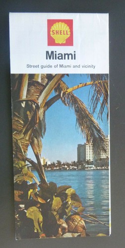1967 Miami metro Florida street road map Shell oil gas metro | eBay UK