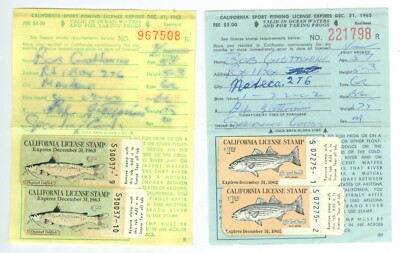 Licenses - Vintage California Fishing
