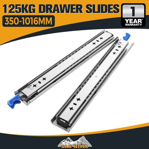 125kg Locking Drawer Slides / Runners 356mm to 1016mm 4wd Trailer ...