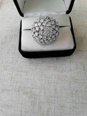 Nolan Miller Silvertone Dome Ring | eBay