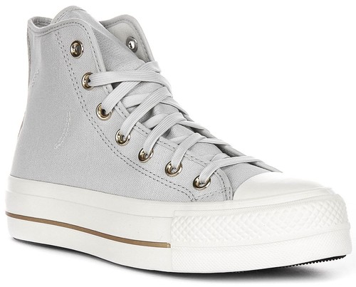 Converse A08237C All Star Lift Hi Plateforme Bottes Femmes Gris Clair ...