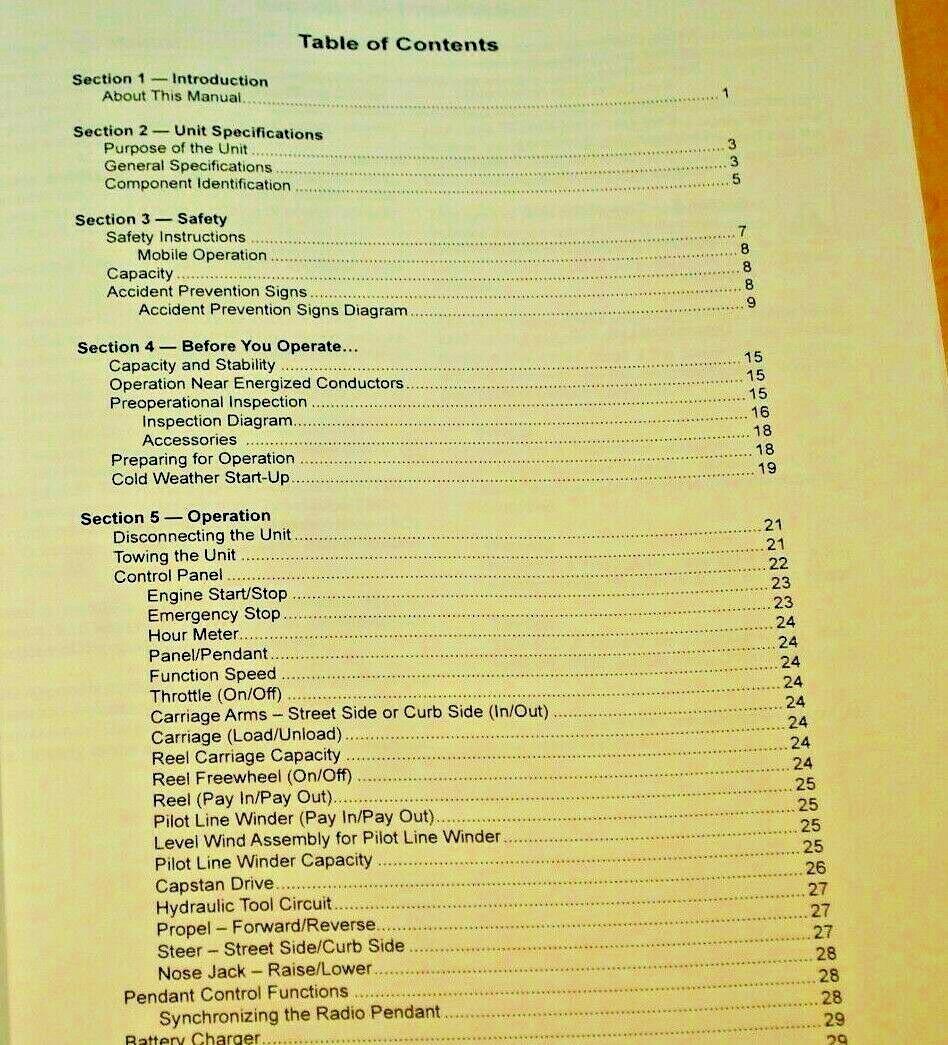 ALTEC AD108 Cable Handler Owner Operator Operation Maintenance Manual ...