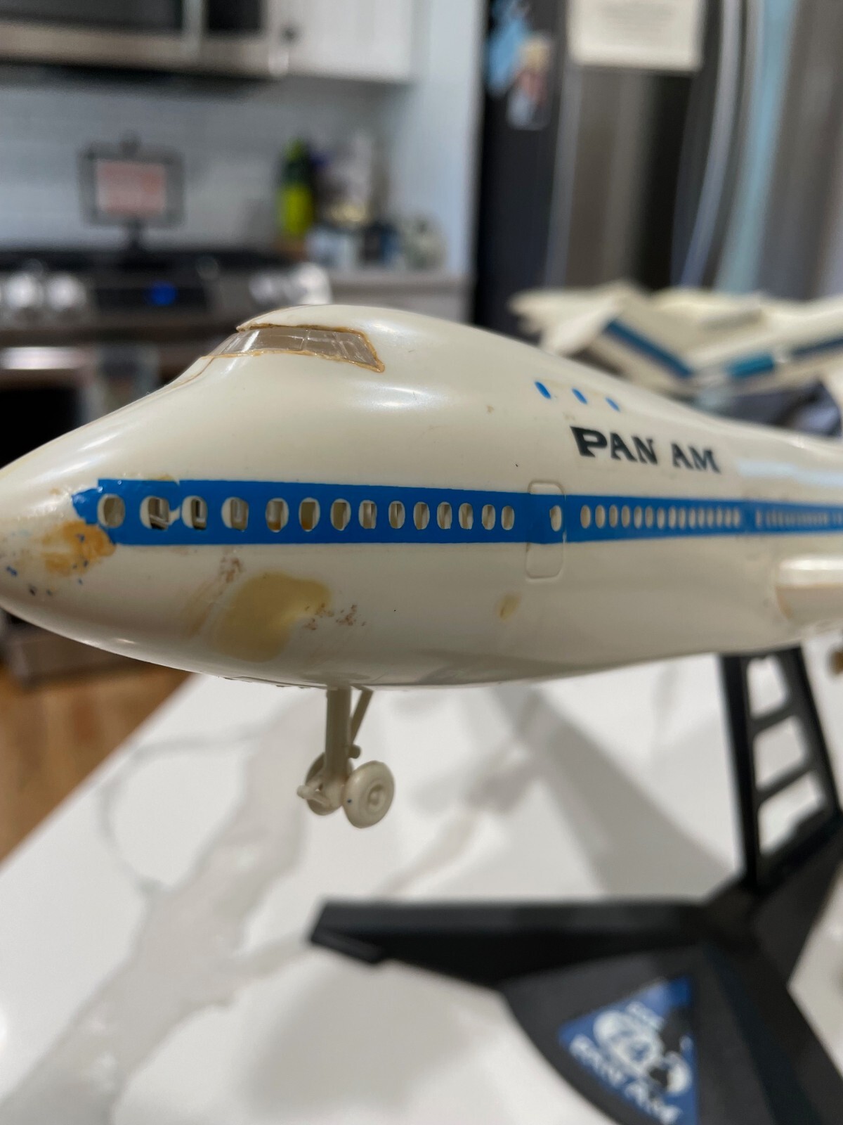 Vintage AURORA PAN AM BOEING 747 JUMBO JET MODEL 1/156 SCALE Assembled ...