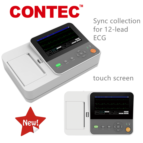 CONTEC E6 7''Large écran tactile 12 fils Sync collection ECG EKG ...