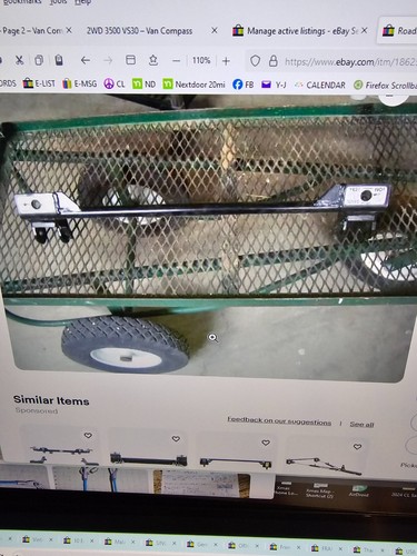 mount cross bar ROADMASTER FALCON 2 or STERLING TOW BAR RV CAR towing ...