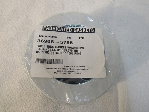 Pack of 35-Garlock 36906-6556 3000 STRAINER RING GASKET W/ Adhesive 3.5 ...