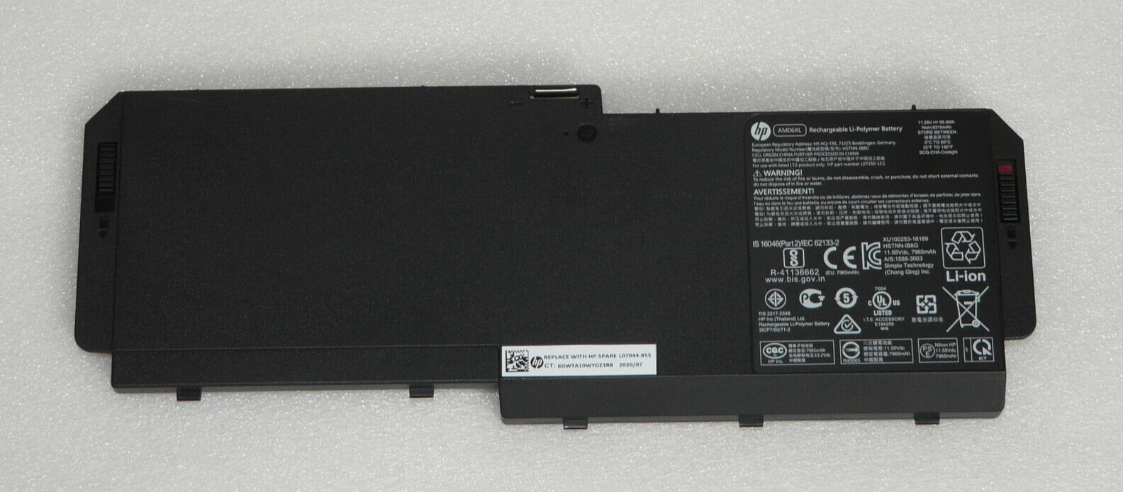New Genuine HP ZBook 17 G5 / ZBook 17 G6 6-Cell 95.9Wh Battery AM06XL ...