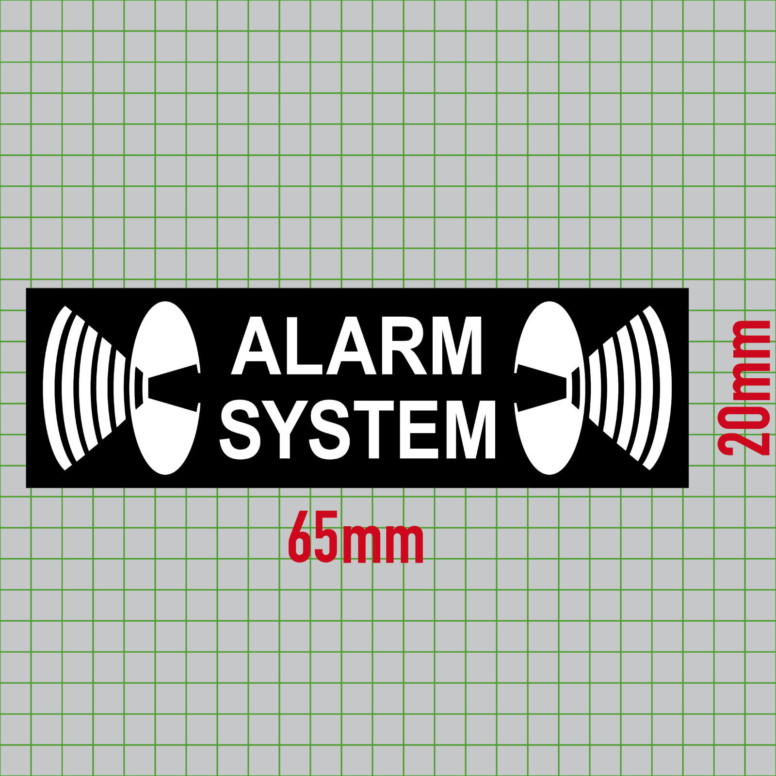 10 Aufkleber 6,5cm Alarm System Sticker für Außenseite Rollladen ...