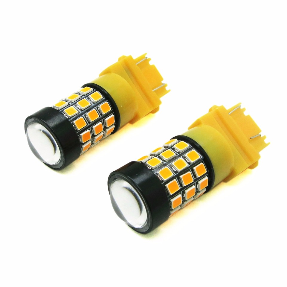 Alla Lighting Turn Signal Light 4157NA Amber LED Bulbs Blinker Lamps ...