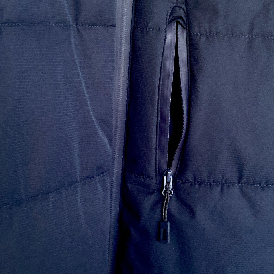 Anko Hoodie Puffer Jacket Men Sz Medium Quilted Full Zip Front Pockets ...