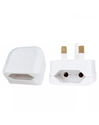 2 Pin To 3-Pin UK Shaver Adapter Plug Converter EU European Euro Europe ...