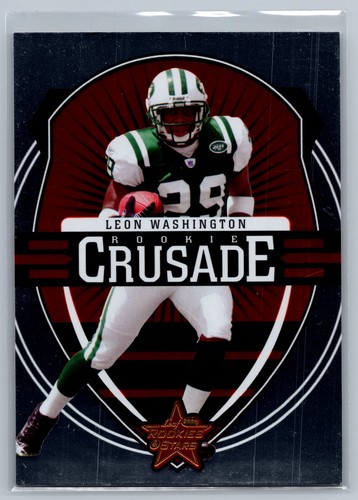2006 Leaf Rookies & Stars - Rookie Crusade Leon Washington #RC-23 Red ...